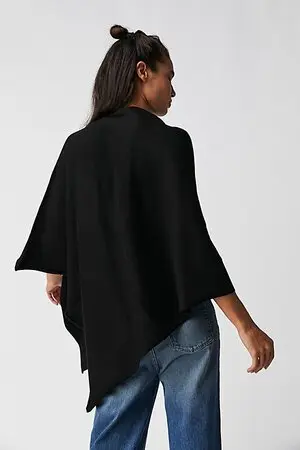 Free People Simply Triangle Poncho Jacket At - Black