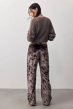 Free People Radiance Velvet Pull-on Pants At - Ashbrown