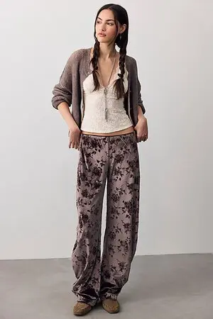 Free People Radiance Velvet Pull-on Pants At - Ashbrown