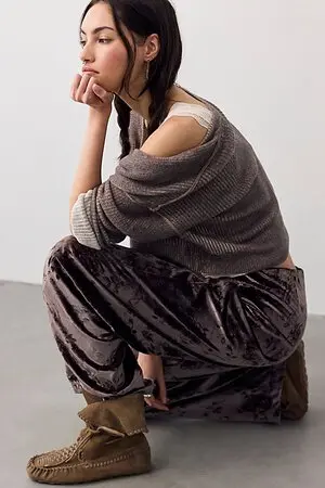 Free People Radiance Velvet Pull-on Pants At - Ashbrown