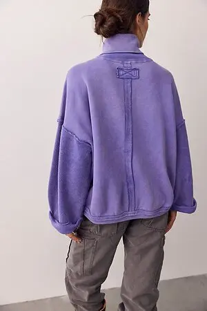 We The Free Mod Funnel Neck Pullover - Amparo Blue