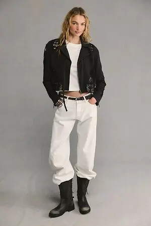 Free People Ivy Bloom Moto Cardigen At