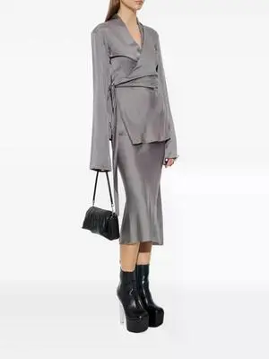 Rick Owens Laura Ls Wrap-style Long-sleeve Top
