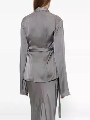 Rick Owens Laura Ls Wrap-style Long-sleeve Top