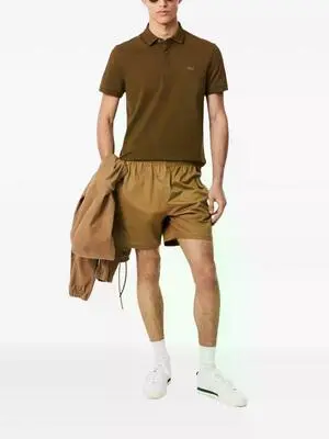 Lacoste Logo-patch Polo Shirt - Brown