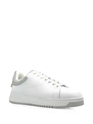 Emporio Armani Leather Logo Patch Sneakers