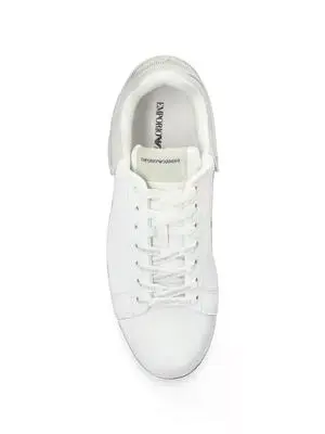 Emporio Armani Leather Logo Patch Sneakers
