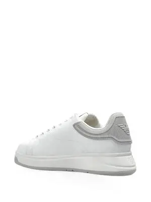 Emporio Armani Leather Logo Patch Sneakers
