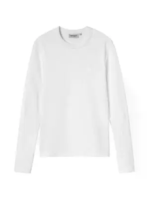 Carhartt Work In Progress Logo-embroidered Long-sleeve T-shirt - White