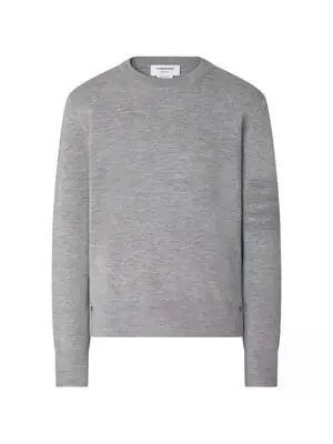 Thom Browne Milano Stitch 4-bar Bomber Pullover - Grey
