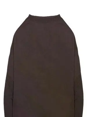 Rick Owens Ls Crater Ribbed-knit Panelled Sweater