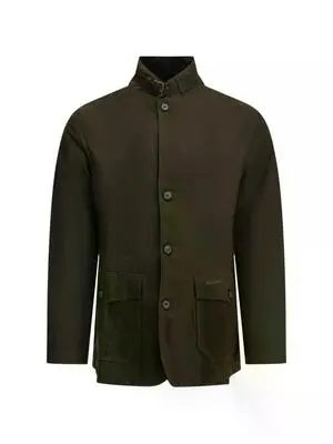 Barbour Lutz Buckled-collar Waxed-cotton Jaclet - Green