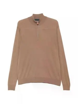 Kiton Quarter-zip Sweater - Brown