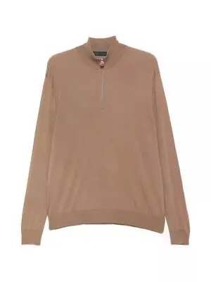KITON Kiton Quarter-Zip Mock Neck Sweater