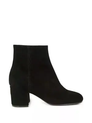 VIA ROMA 15 Logo-plaque Block-heel Ankle Boots - Black
