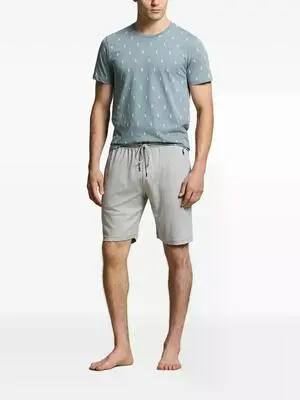 Polo Ralph Lauren All-over Pony Cotton Jersey Sleep Shirt - Blue