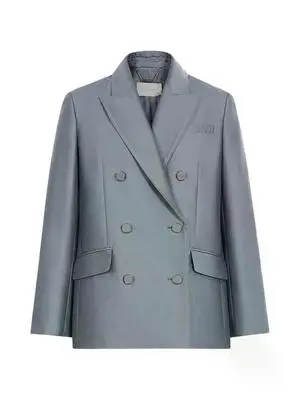 Zimmermann Double-breasted Peak-lapels Jacket - Grey