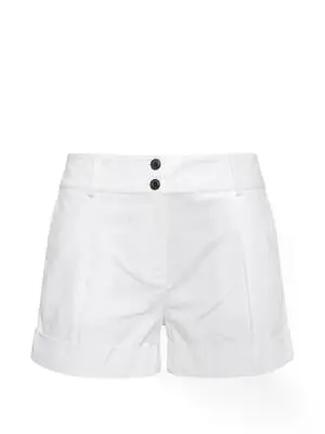 Brandon Maxwell Pleated Turn-up Shorts - White