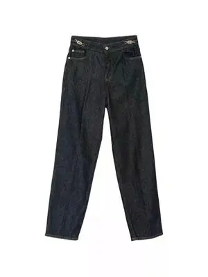 Emporio Armani Knot-detail Straight-leg Jeans - Blue