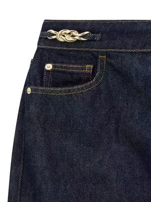 Emporio Armani Knot Detail Straight Leg Jeans