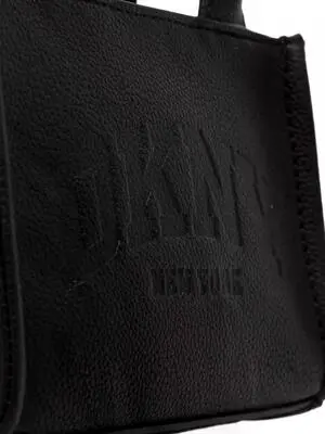 Dkny Mini Logo-embossed Pebbled Tote Bag