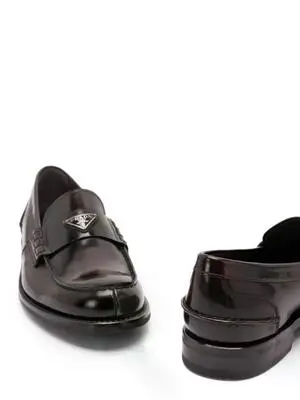 Prada Brushed Leather Loafers