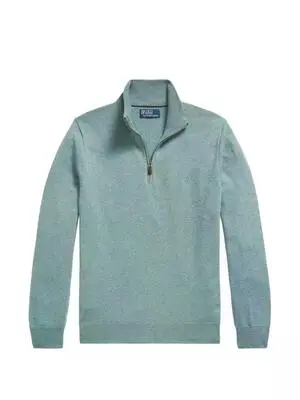 Polo Ralph Lauren Quarter-zip Pony-embroidered Sweater - Blue