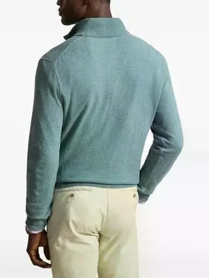 Polo Ralph Lauren Quarter-zip Pony-embroidered Sweater - Blue