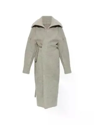 Rick Owens Belted Oversized-collar Coat
