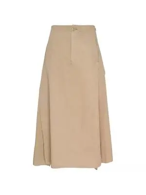 Y’s Panelled Flared Skirt - Neutrals