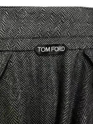 TOM FORD Herringbone-pattern Nubuck-detail Sweater