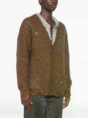 R13 Distressed Boyfriend Cardigan