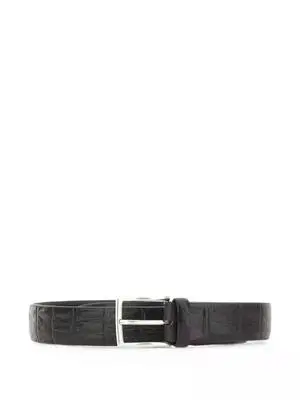 ALBERTO LUTI Crocodile-print Leather Belt