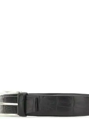 ALBERTO LUTI Crocodile-print Leather Belt