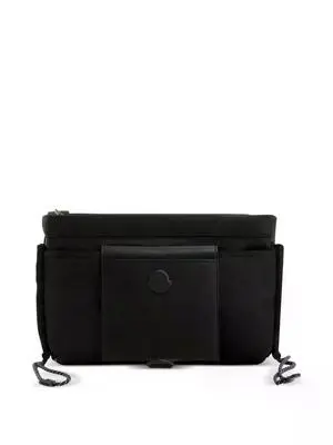 Moncler Logo Patch Messenger Bag - Black