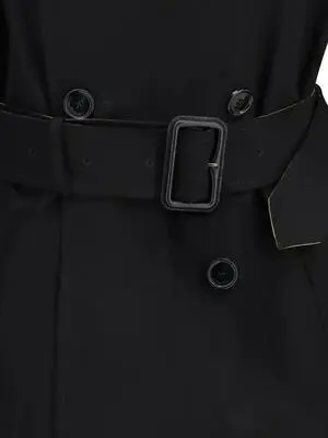 Burberry Long Gabardine Lakefield Trench Coat - Black