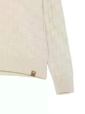 Jacob Cohen Basket-weave Long-sleeve Polo Shirt