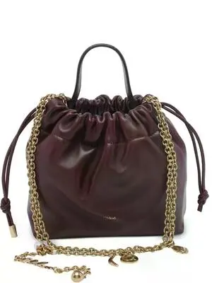 Chloé Chloé Mini Icons Drawstring Tote Bag Red