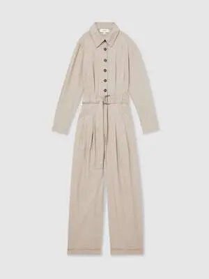 REISS Tailored Wide Leg Jumpsuit