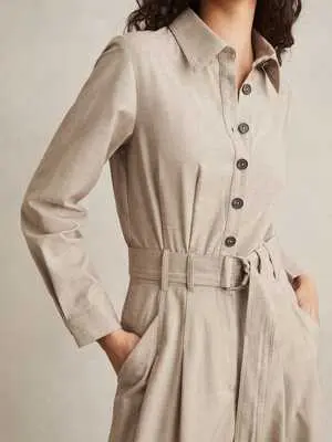 REISS Tailored Wide Leg Jumpsuit