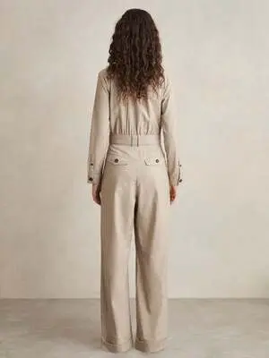 REISS Tailored Wide Leg Jumpsuit