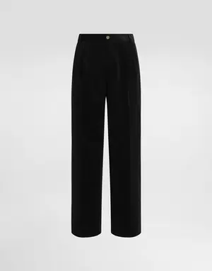 Dolce & Gabbana Velvet Trousers Pants And Shorts - Blue