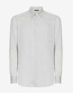 Dolce & Gabbana Striped Poplin Martini-fit Shirt Shirts - Multicolor