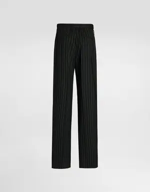 Dolce & Gabbana Pinstripe Wool Trousers Pants And Shorts Multi-colored