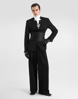 Dolce & Gabbana Wool Gabardine Trousers Pants And Shorts Wool