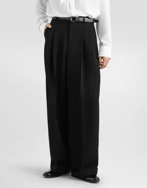Dolce & Gabbana Wool Gabardine Trousers Pants And Shorts Wool