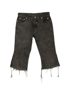 Rick Owens Denim Slim Bermuda Shorts