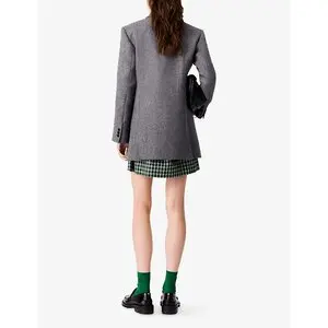 Maje Double-breasted Longline Wool-blend Coat