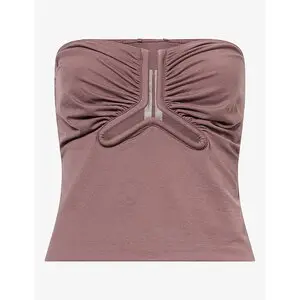 Rick Owens Alannah Cut-out Jersey Bustier Top - Grape
