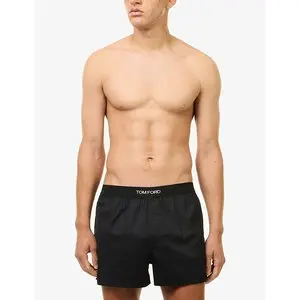 TOM FORD Logo-waistband Stretch Cotton-poplin Boxer Briefs